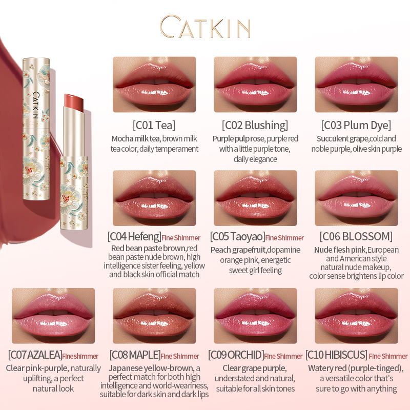 Catkin Glossy Lip Balm Hydrating Lip Care (Moisturizing Lip Tint Gloss ...