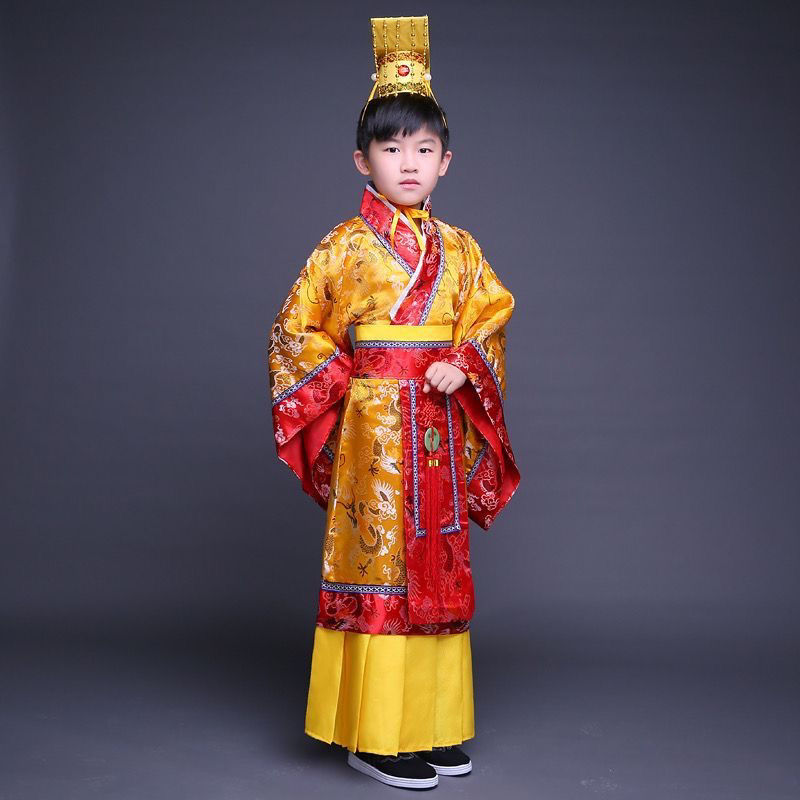 chinese emperor costume for kids boy traditional hanfu dress for boys ...