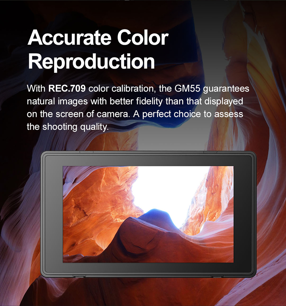 Godox GM55 4K Monitor 5.5 Inch DSLR 3D LUT Touch Screen IPS FHD 1920x1080 Video 4K HDMI Field ...