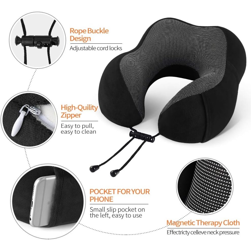 【COD】Fabric Memory Cotton Comfort Pillow Double Hump Memory Cotton U ...