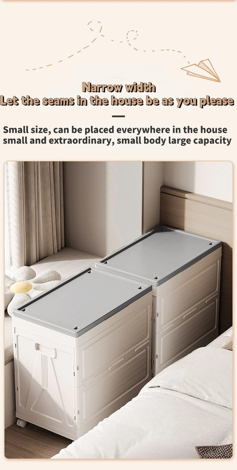 160L Large Capacity Toy Storage Box, Clothing Storage Box with Wheels ...