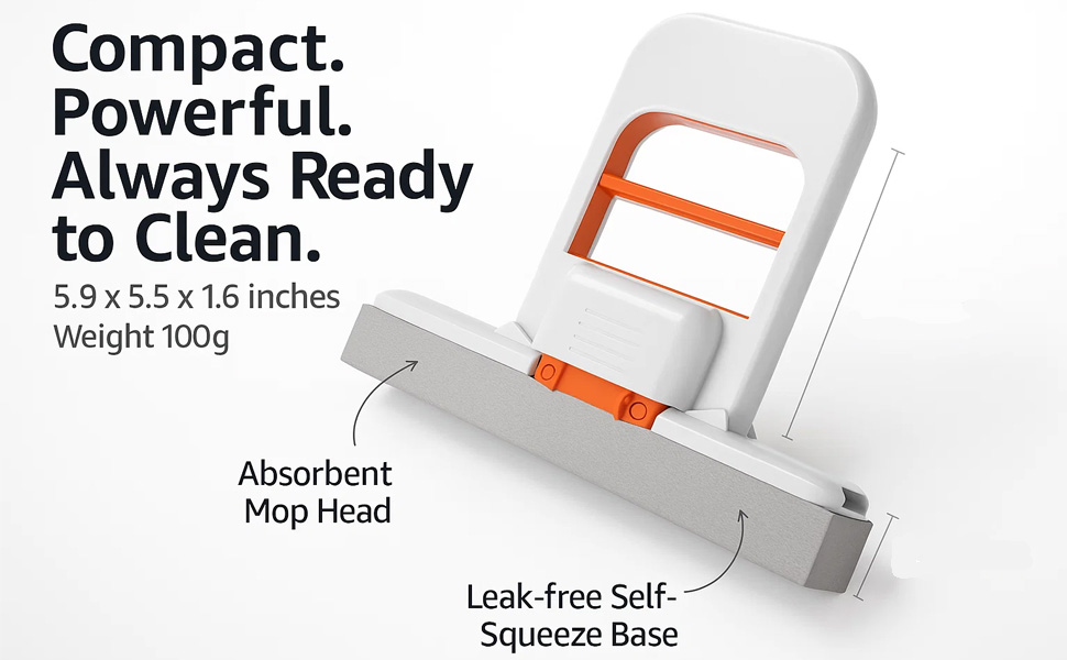 Mini Foldable Squeeze Table Mop, Portable Mini Cleaning Sponge Mop, Wet ...