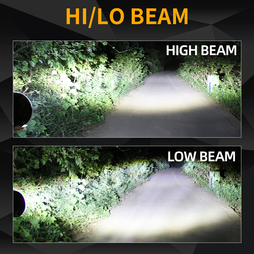 2PCS 7 “ 240W LED Headlight Round Motorcycle Headlight H4 Hi-Lo Beam ...