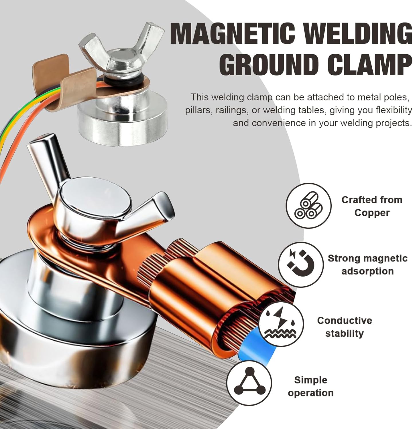 Welding Magnetic Grounding Clamp Support Tools Single Piece Welder ...
