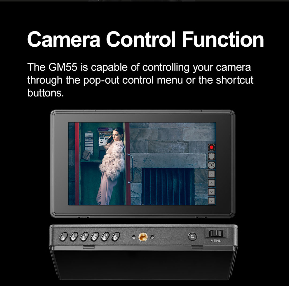 Godox GM55 4K Monitor 5.5 Inch DSLR 3D LUT Touch Screen IPS FHD 1920x1080 Video 4K HDMI Field ...