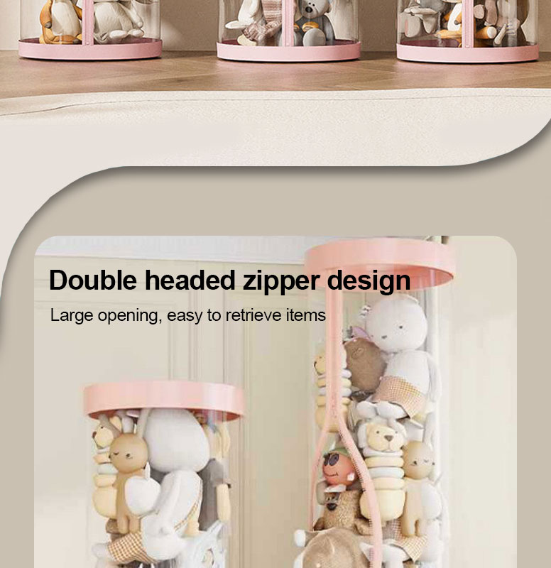 90-150cm Dustproof Doll Storage Bucket Toy Storage PVC Toy Storage ...