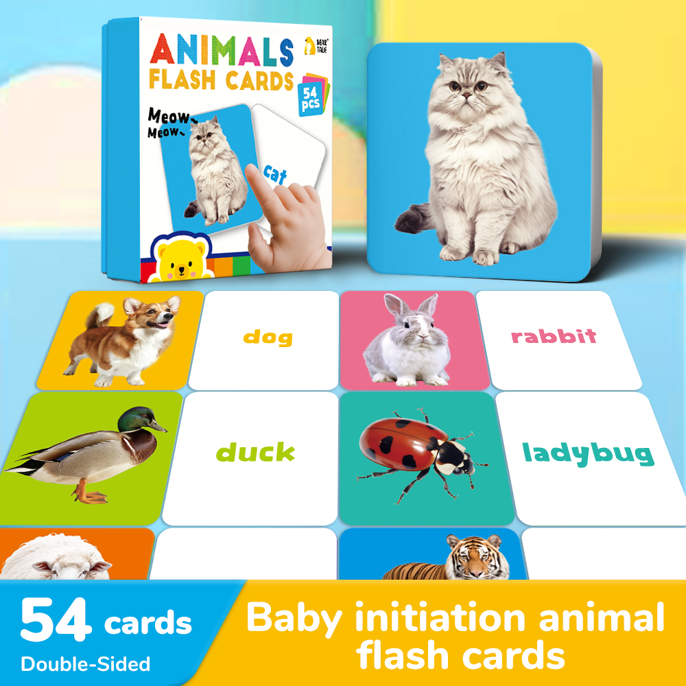 BEAR TALE 54 Flashcards For Kids Animals Fruits Vegetables Kindergarten ...