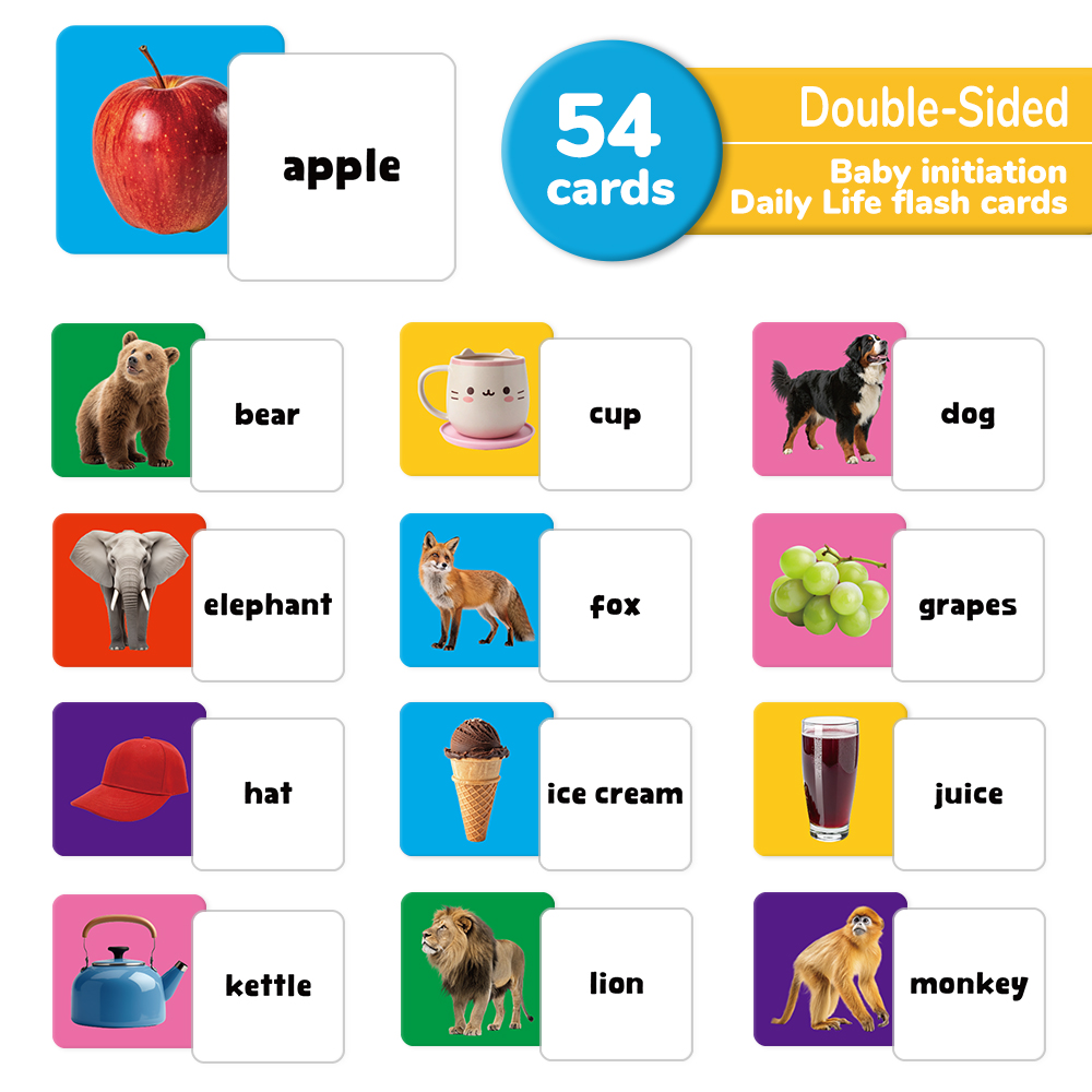 BEAR TALE 54 Flashcards For Kids Animals Fruits Vegetables Kindergarten ...