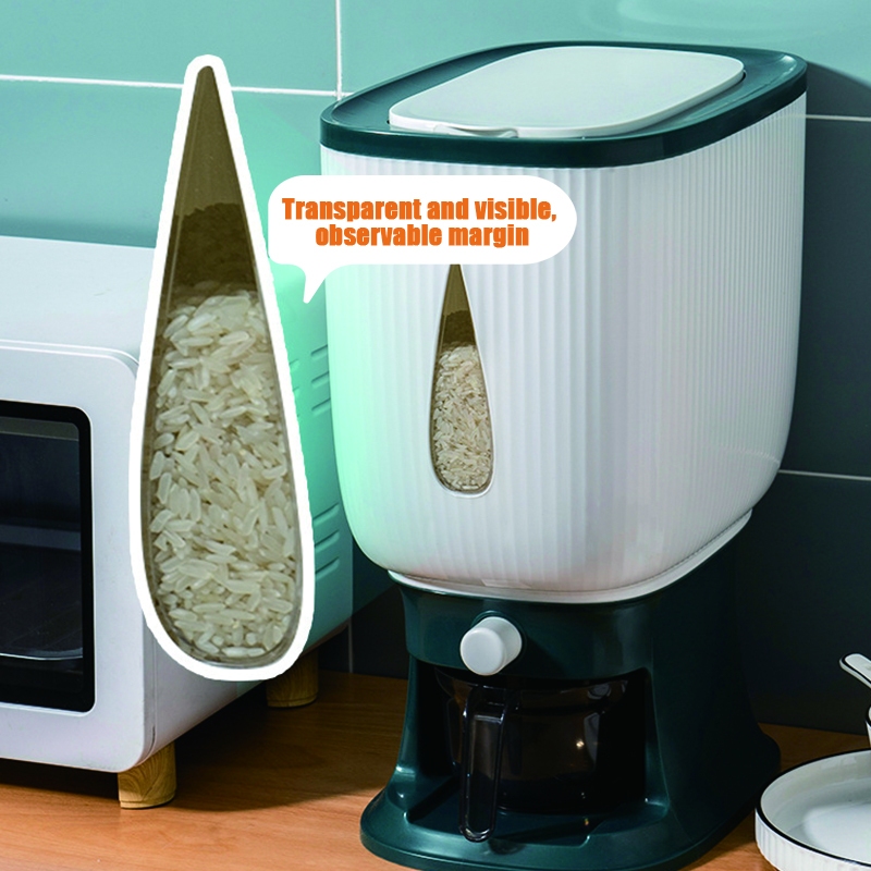 SAIYG 8kg/12kg Rice Dispenser And Storage With Measuring Cup Whole ...