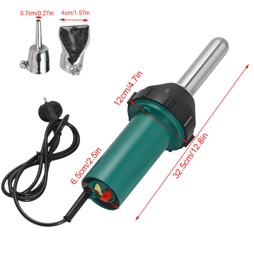 1080W 220V Plastic Hot Air Welding Gun Torch with Pencil Tip Nozzle ...