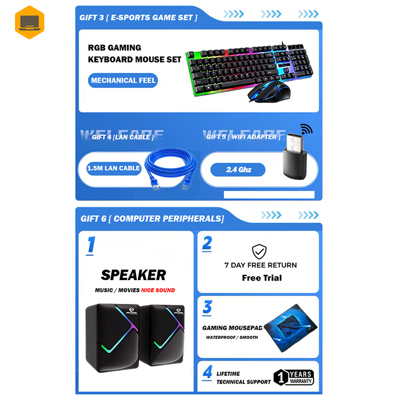 AMD RYZEN 5 3400G Gaming Desktop Set DDR4 8GB / 16GB RAM M.2 256GB ...