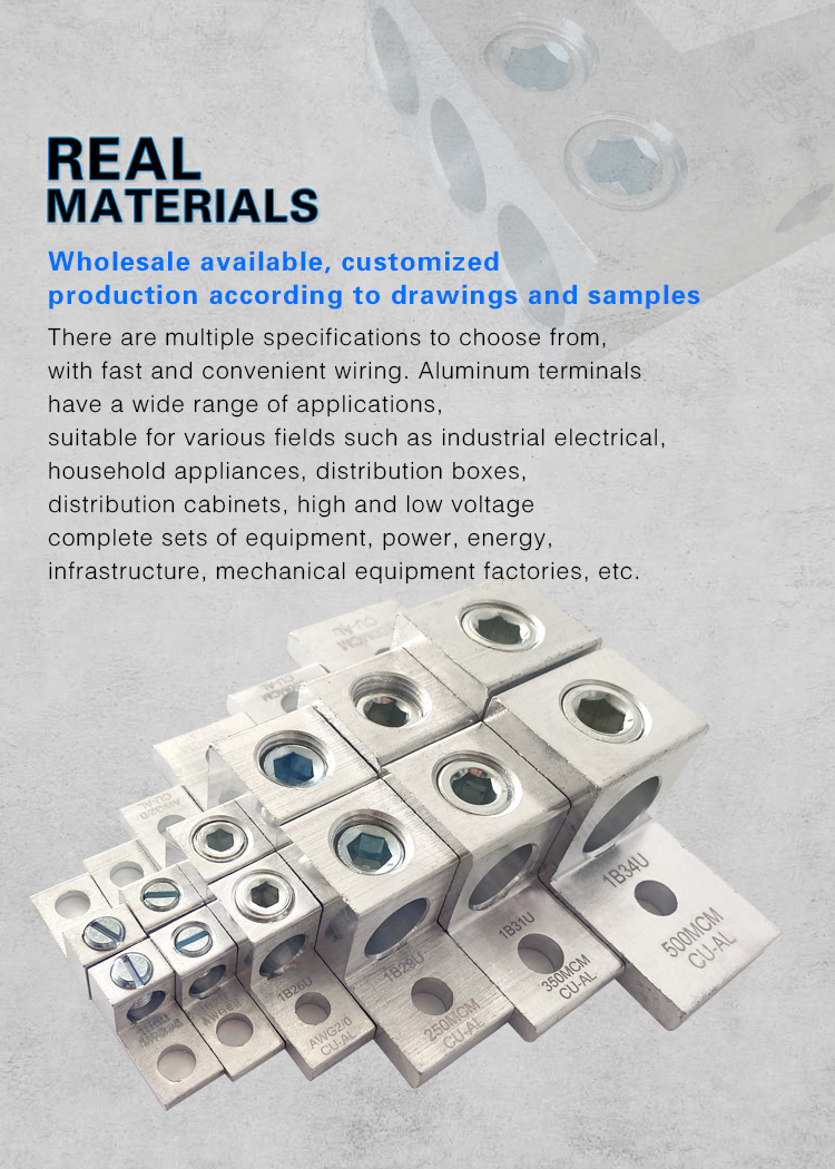 MIRCOE Aluminum Mechanical Lugs Connector Universal Terminal Lugs 1B2U ...