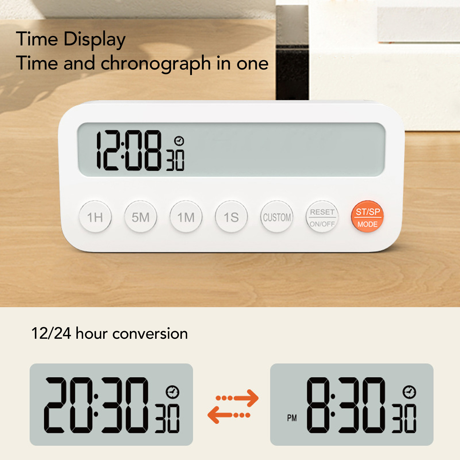 Allinit Digital Countdown Kitchen Timer Volume Adjustable Magnetic ...
