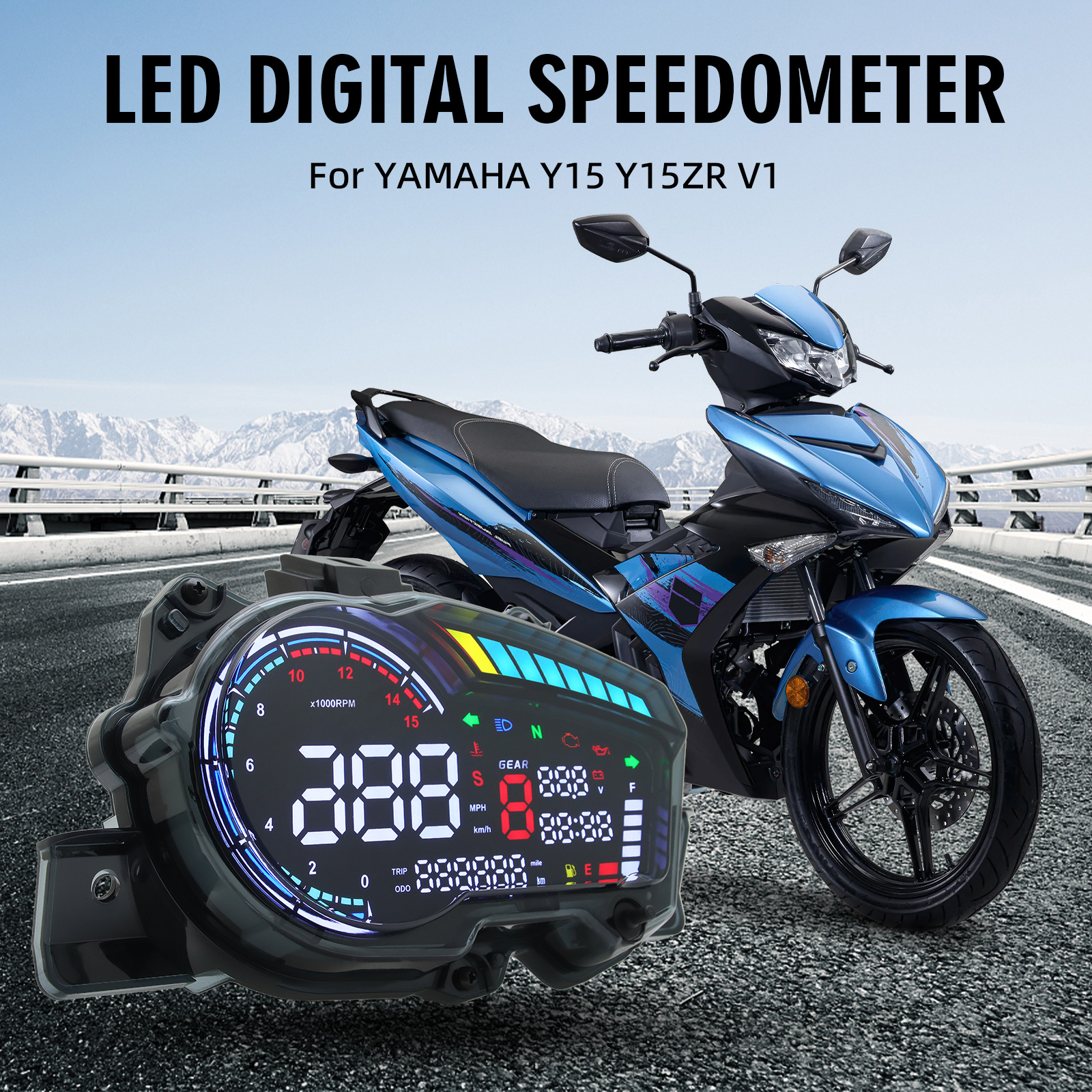 NEW Digital LED Meter Speedometer Mileage Tachometer Plug and Play For ...