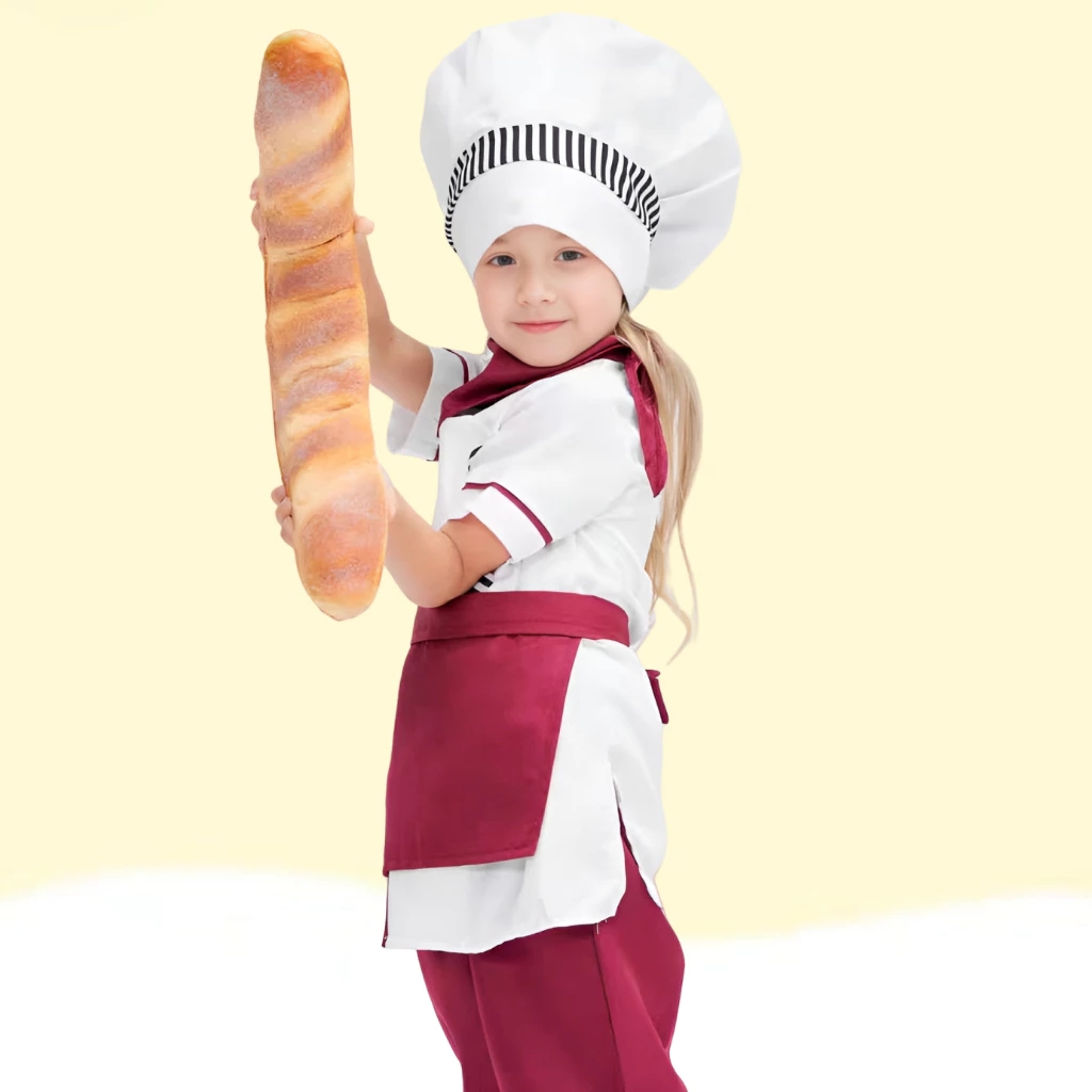 Chef Costume For Kids Cook Clothes Baker Cosplay Uniform Suit Career ...