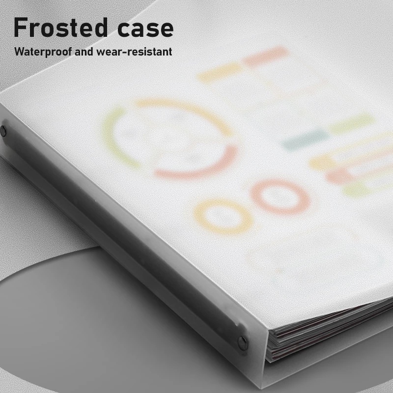 A4 Four-Hole Binder Large Capacity File Folder Portable Buckle File ...