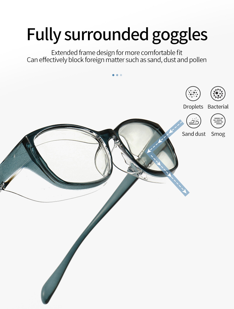 Cycling Safety Goggles Wind Sand Splash Pollen Blue Light Protection ...