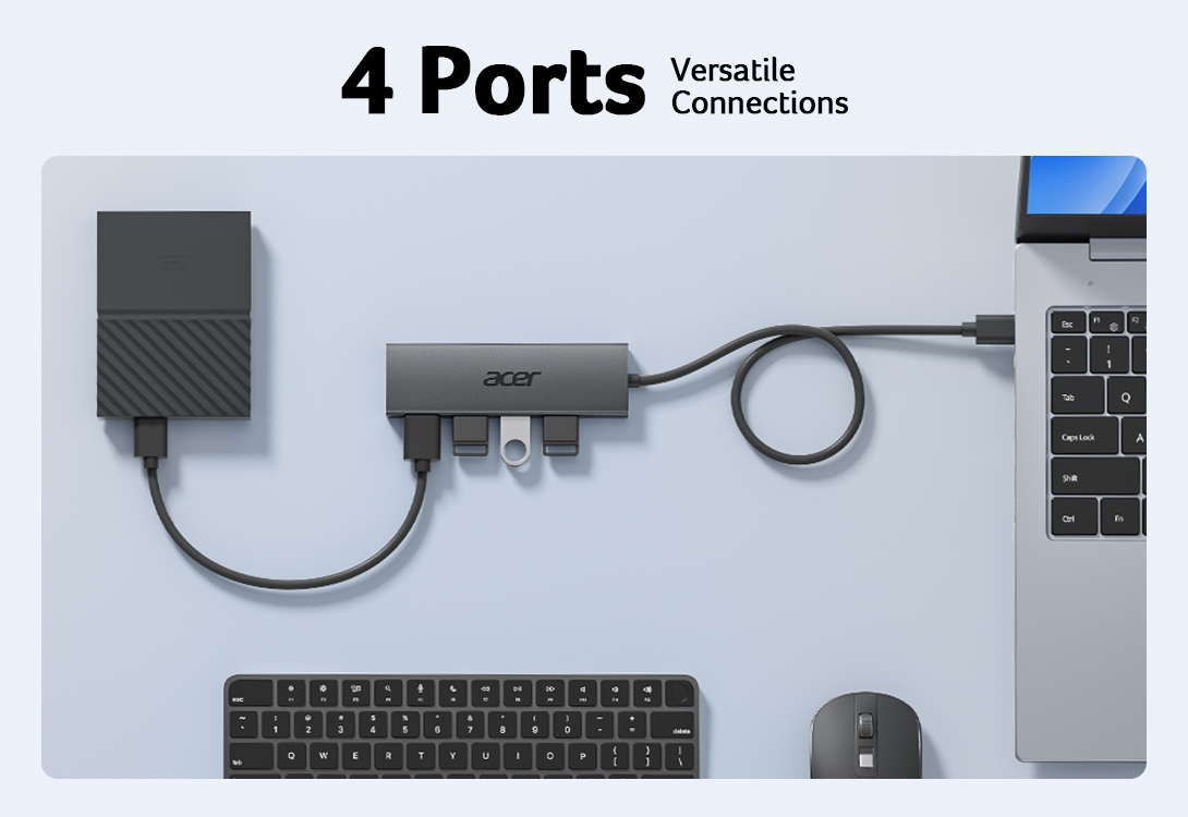 【COD】Acer USB Hub 4 Ports Multiple USB 3.0 Hub USB Port Extension Hub ...