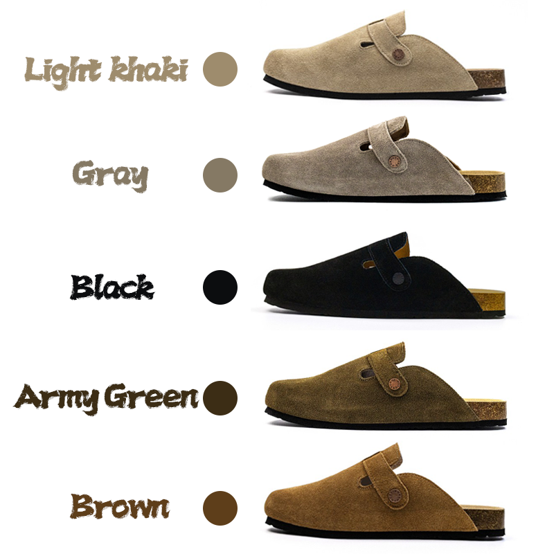 BOKEN Cork Clogs Non-Slip Slippers Mules Soft Outdoor Indoor Sandals ...