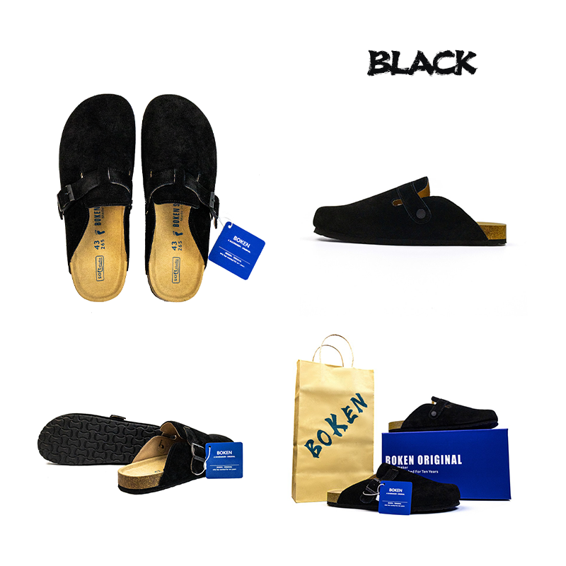 BOKEN Cork Clogs Non-Slip Slippers Mules Soft Outdoor Indoor Sandals ...
