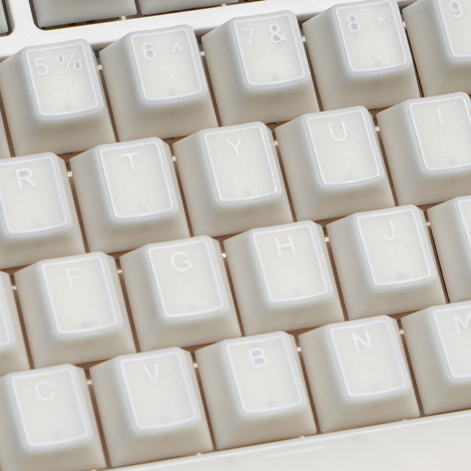 YMDK 142 keys Cherry Profile White Jade Top Print for 75/87/98/104/108 ...