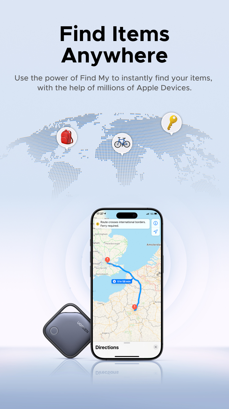 UGREEN Smart Tag Smart Locator Anti Lost Bluetooth5.0 Finder Airtag ...