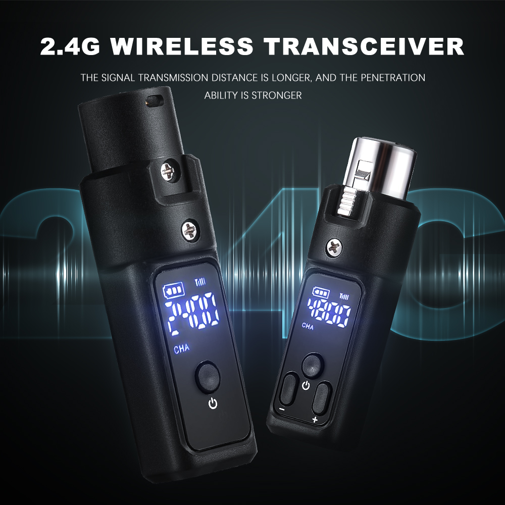 Wireless Transmitter Receiver Microphone Dynamic 2.4Ghz for Audio ...