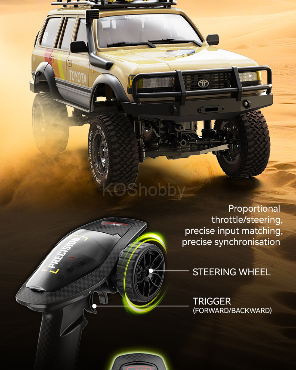 JXC 1/12 Licensed Toyota Land Cruiser LC80 RC Rock Crawler 2.4G 4WD RTR ...