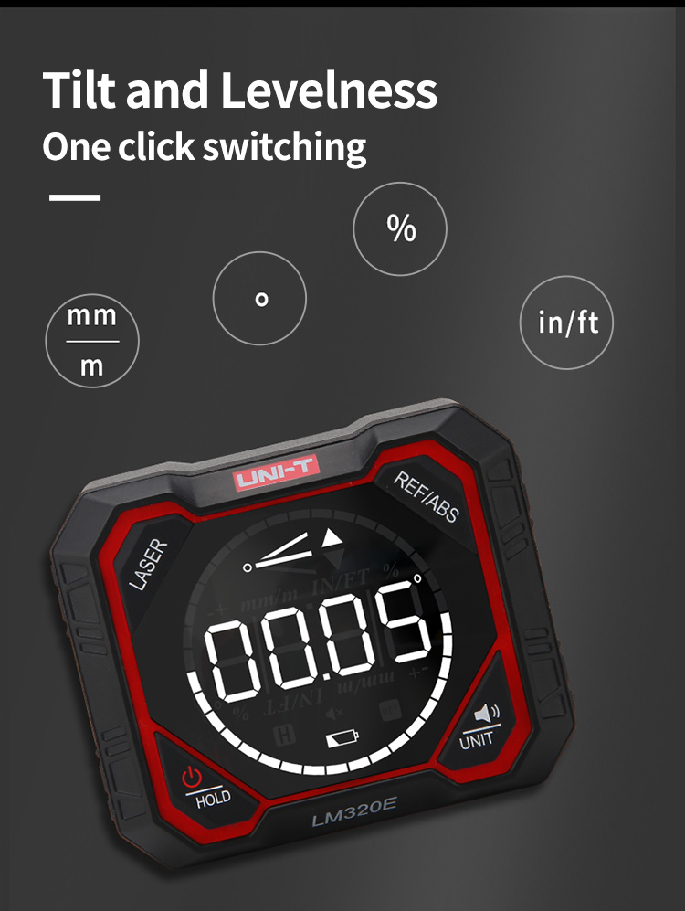 UNI-T LM320D LM320E LM320F Laser Inclinometer(Magnetic) Digital Angel ...