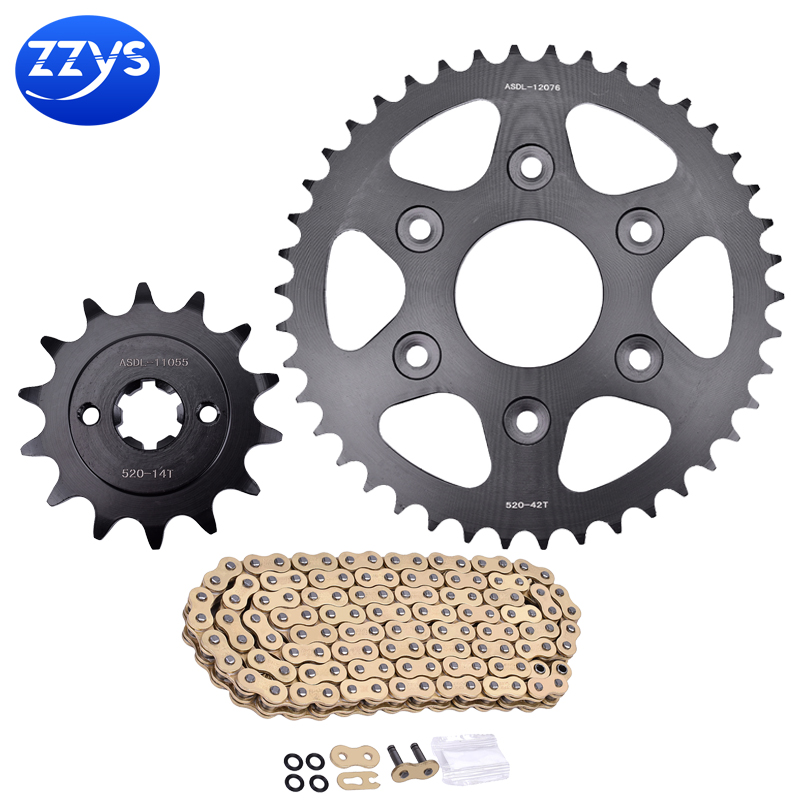 520 14T 42T 45T Motorcycle Front Rear Sprocket Chain Set For KTM Duke ...