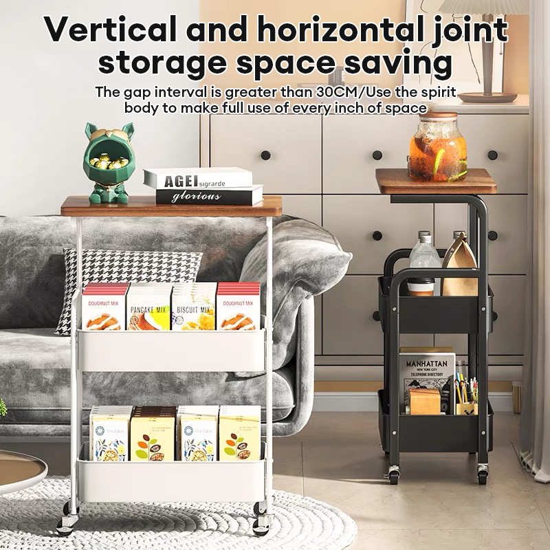 Trolley Shelves Household Movable Snack Trolleys Bedroom Bedside Side ...