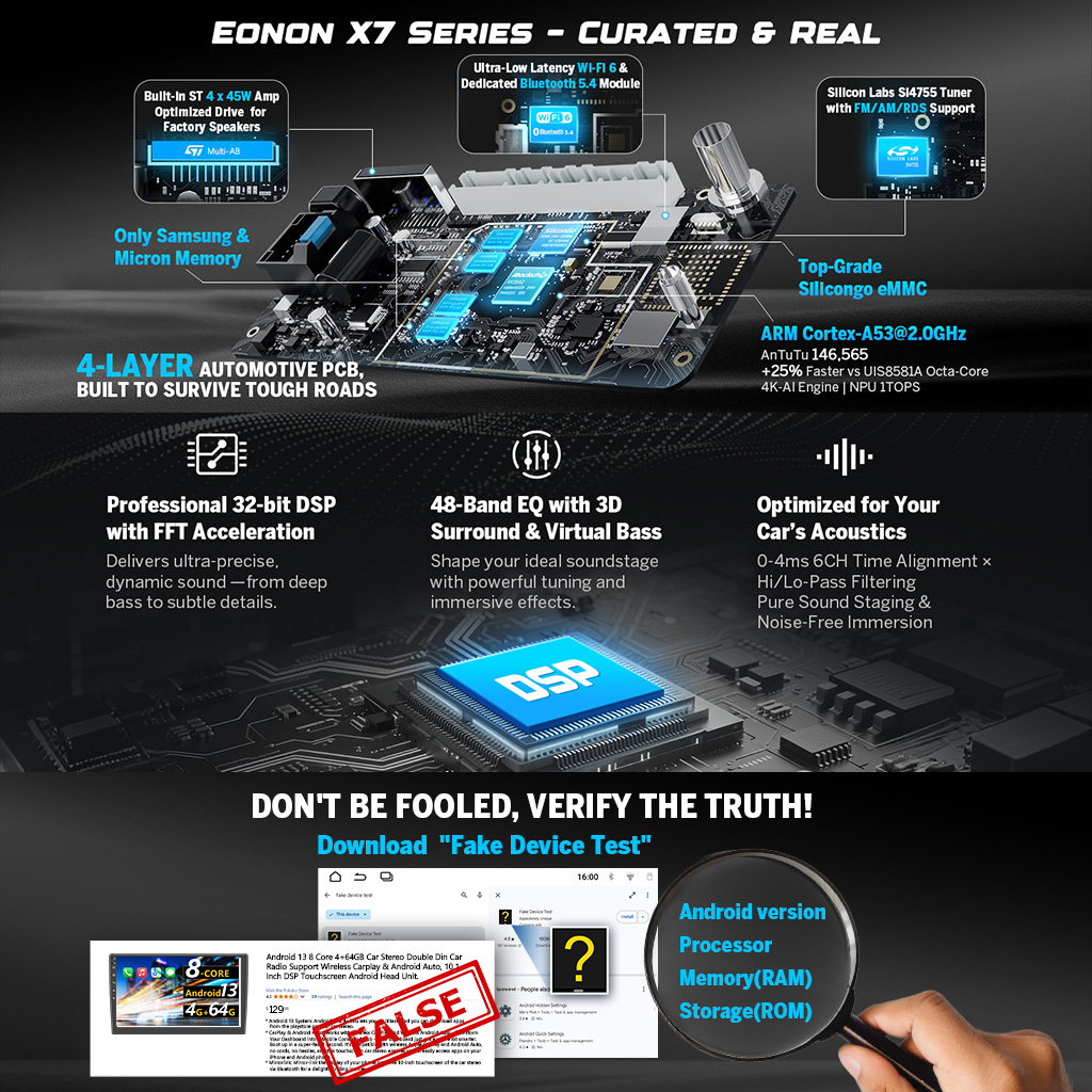 Eonon Latest Android 14 Toyota Android Head Unit Apple CarPlay Android ...