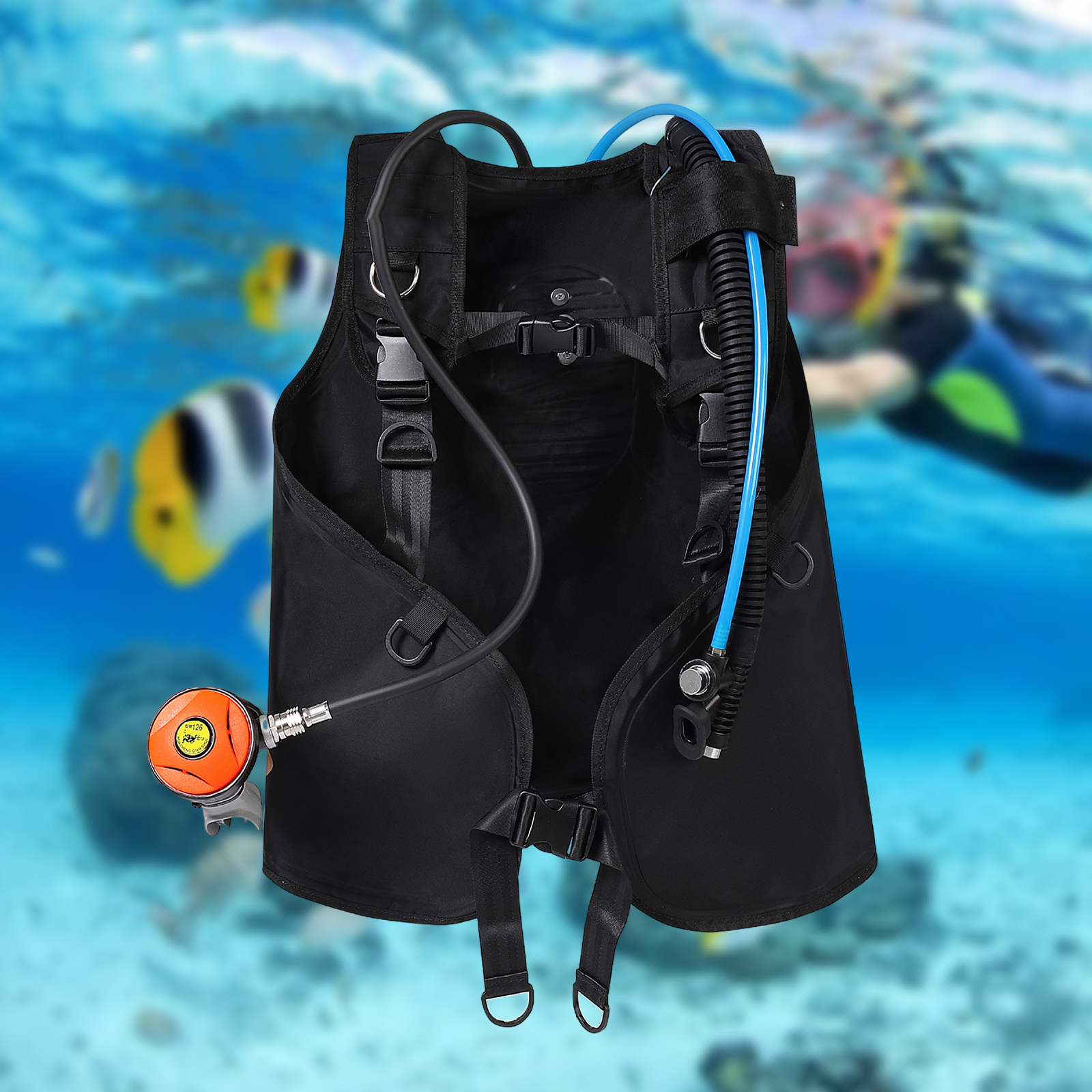 【Sunnimix】BCD Vest Diving Snorkel Diving Buoyancy Compensator Scuba ...