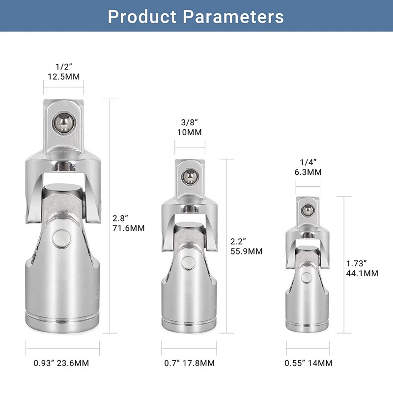 Universal joint adapter, socket swivel, Socket adapter, size converter ...