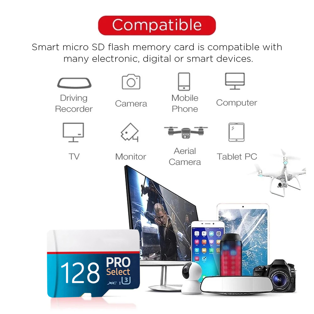 Waterproof Micro SD Memory Card 1TB, 512GB, 256GB, 128GB, 64GB, 32GB ...