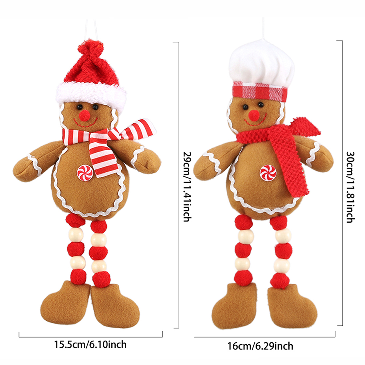 Christmas gingerbread man, long legged doll, Christmas tree decoration ...