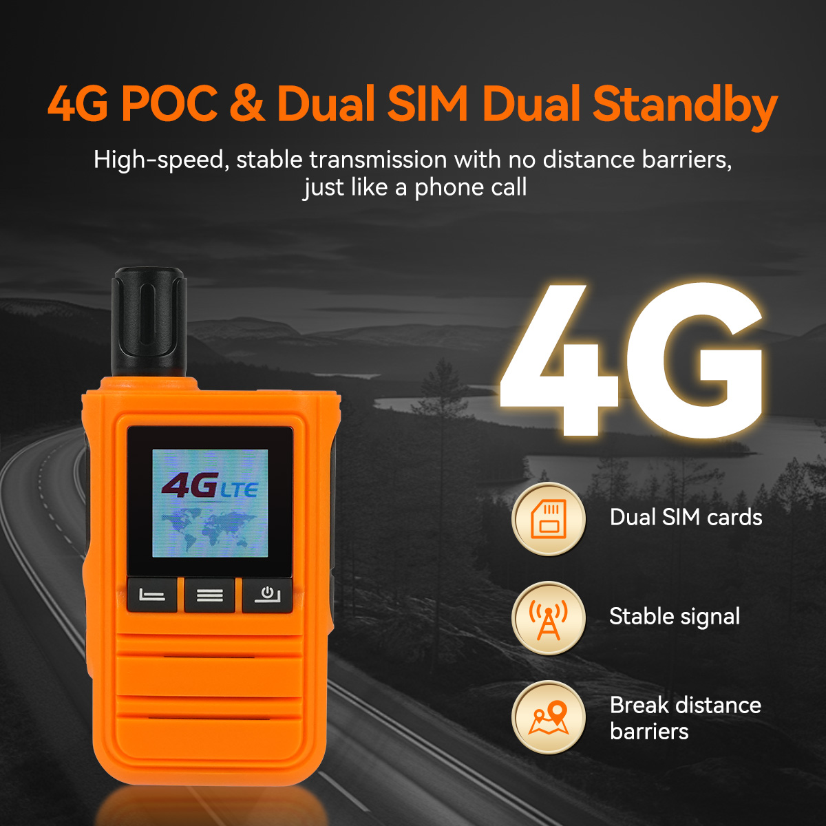 Retevis L51 PoC Radio 4G Network Two Way Radio Long Range Profesional ...