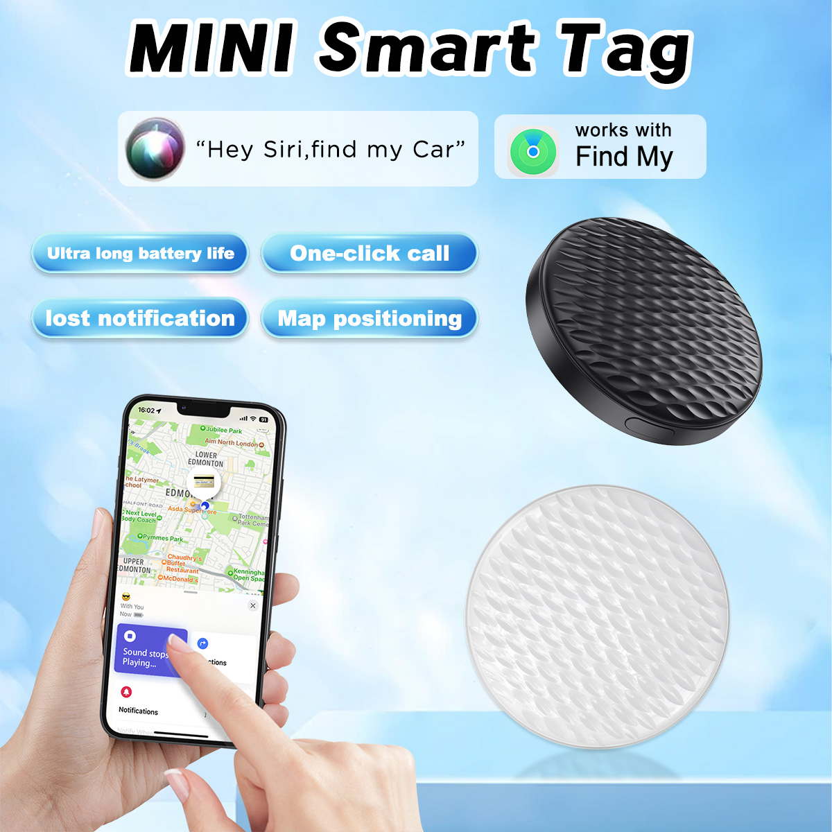 Smart Tag Air tag Tracking Anti-Lost Device Locator GPS Tracker For Pet ...