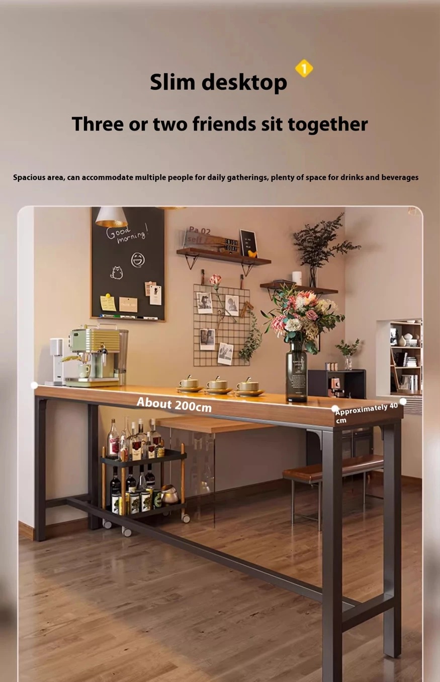 Bar table home living room bar kitchen partition High Foot Table Long ...