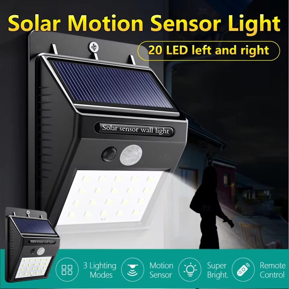 Solar-Powered Motion Sensor Lights, Rechargeable Outdoor Security ...