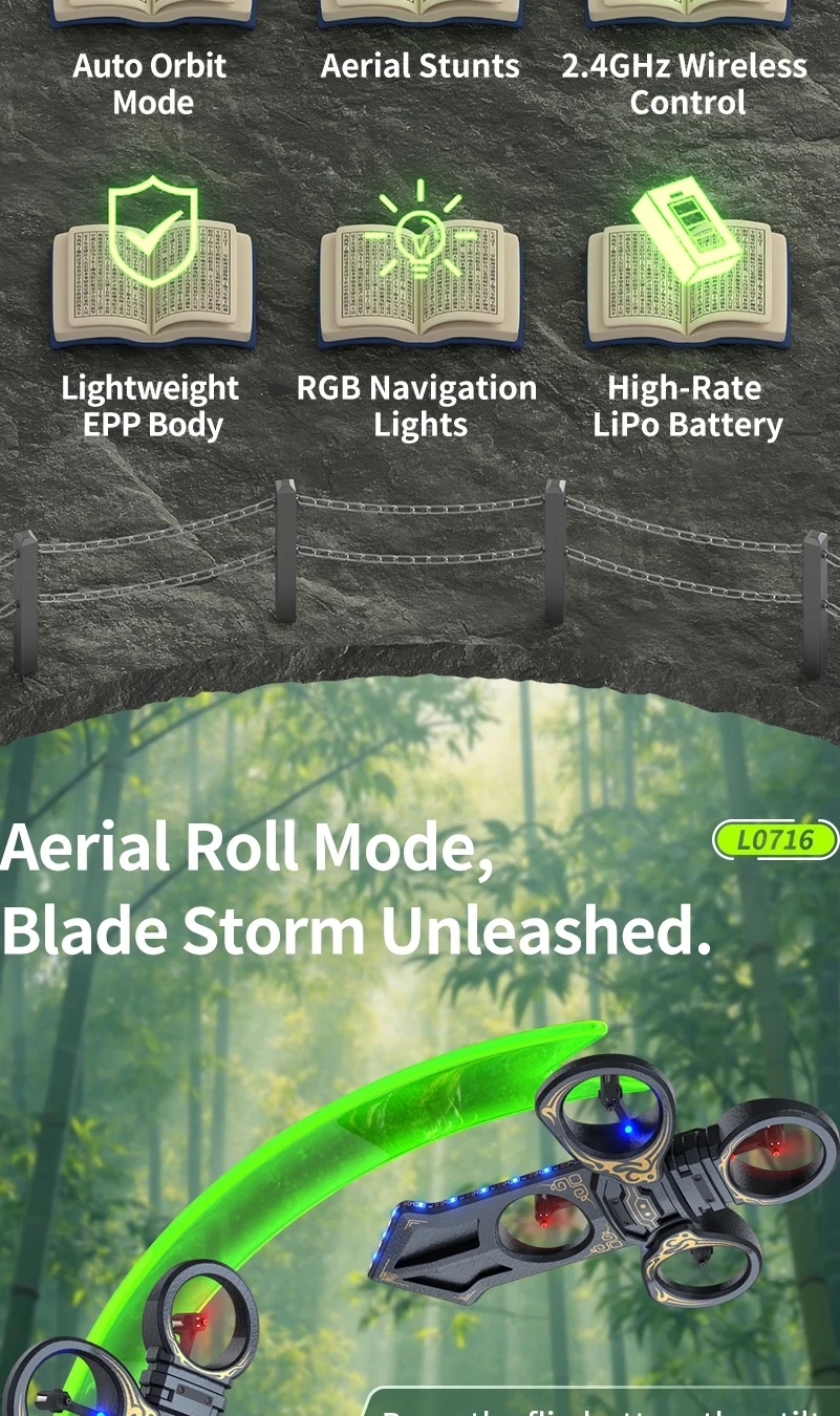 2.4GHz RC aerobatic fighter EPP foam glider with automatic hover 360 ...