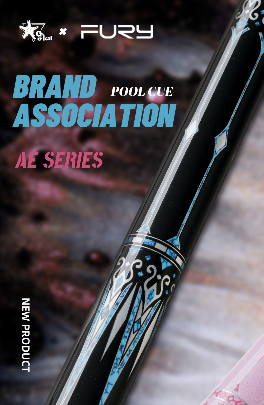 FURY CRICAL Maple Pool Cue AE-NT Series Low Deflection Ultra-smooth 1/2 ...