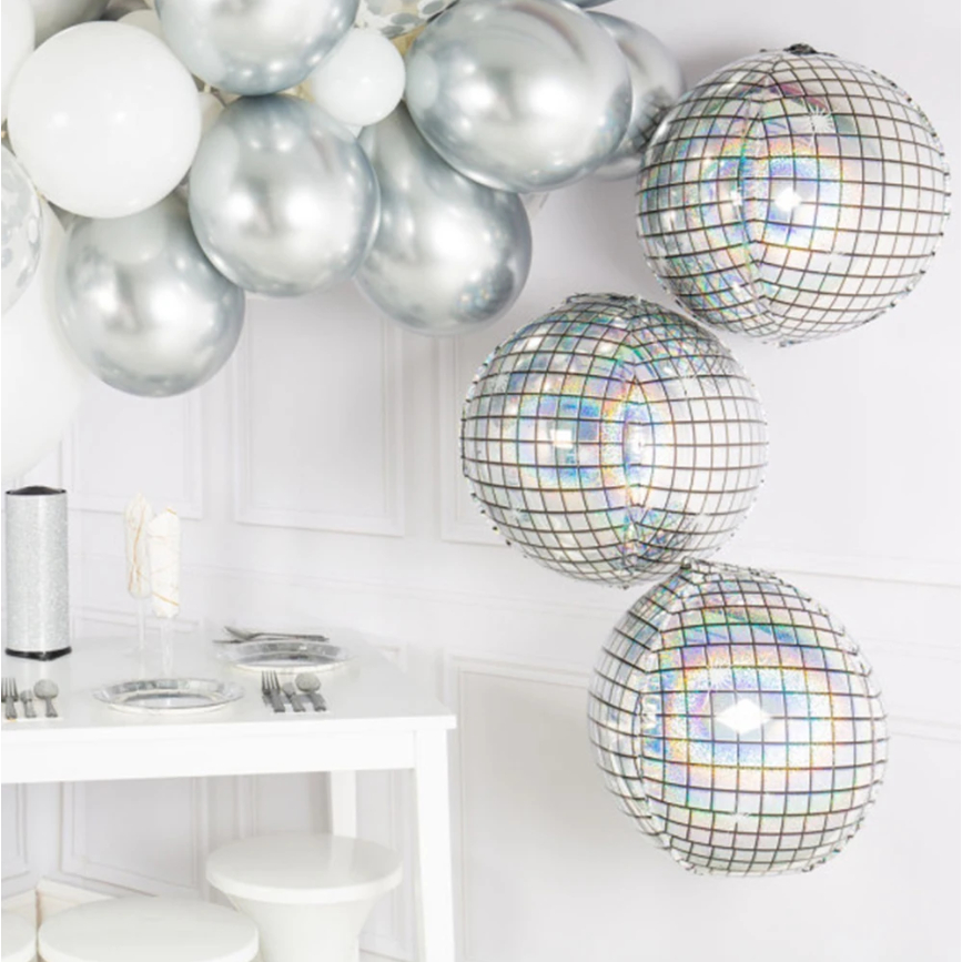 10-Pack 22-Inch 4D Metallic Foil Balloons – Disco Theme for Nightclub ...