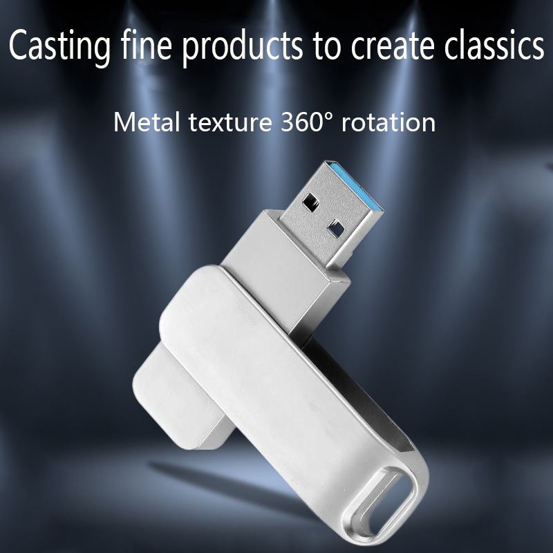 Silver Metal Flash Memory Driver 8gb, 16gb, 32gb, 64gb, 128gb, 256gb ...