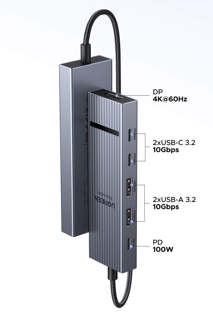 UGREEN 4K60hz USB C to DP HUB USB3.2 Gen2 10Gbps PD100W HUB for MacBook ...