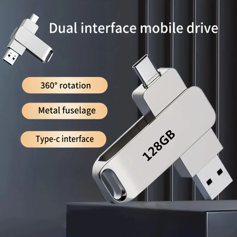 TYPE-C Three-in-One Flash Memory Driver 8GB, 16GB, 32GB, 64GB, 128GB ...