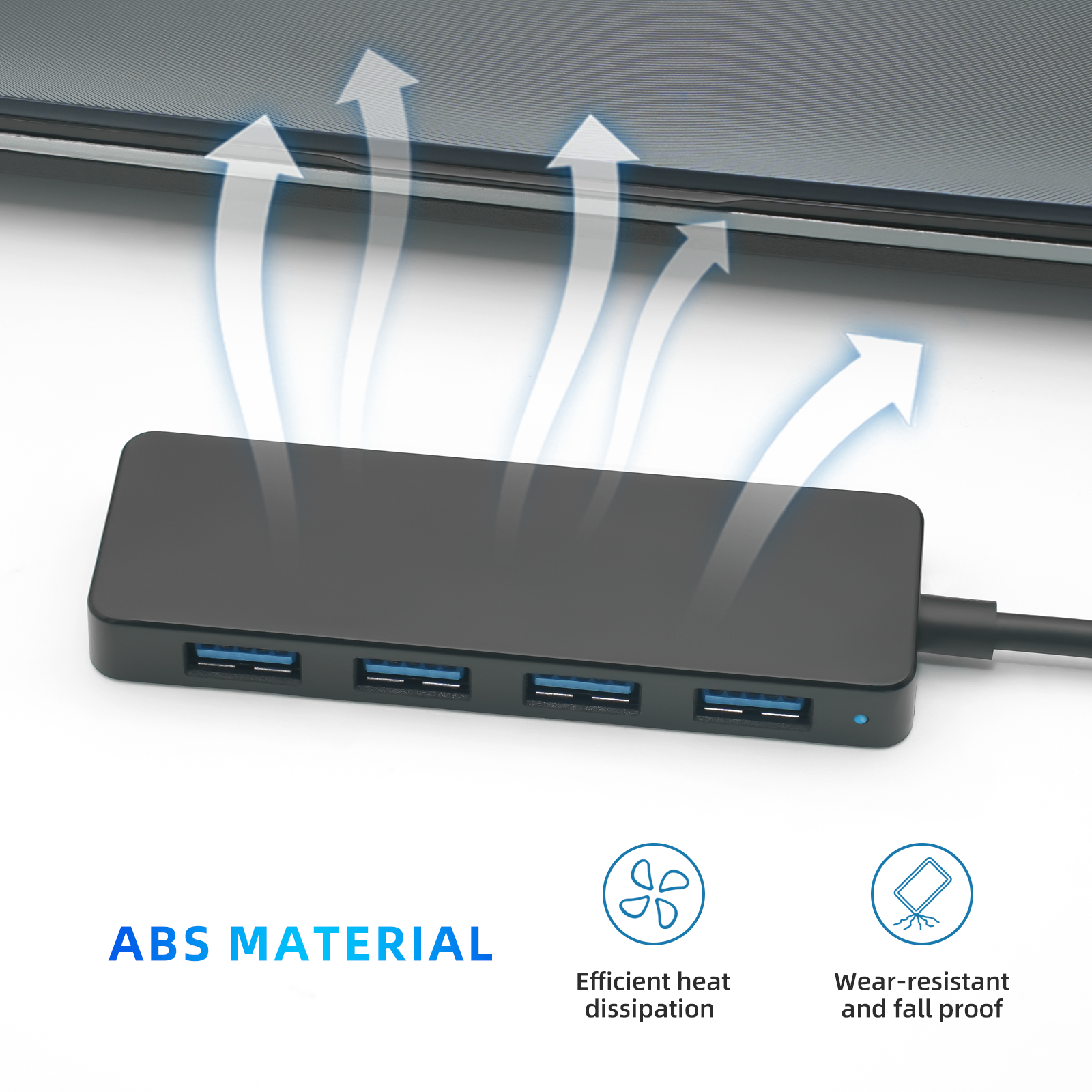 Dutevolns USB Hub Multiple 5 Ports - High-Speed Data Transfer, Plug and ...