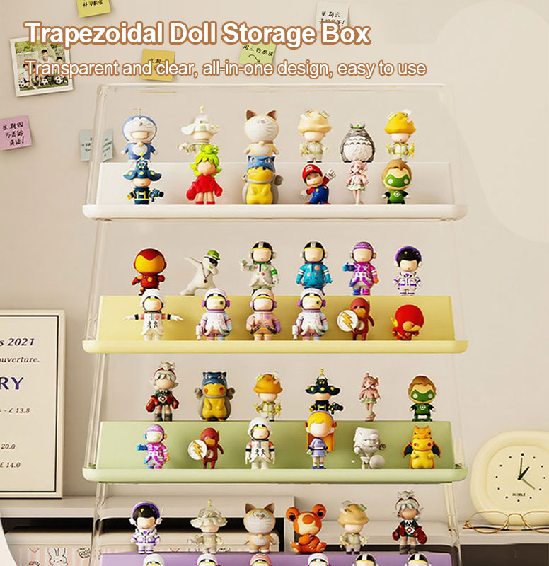 Transparent Acrylic Display magnetic figure box Stackable Dustproof ...