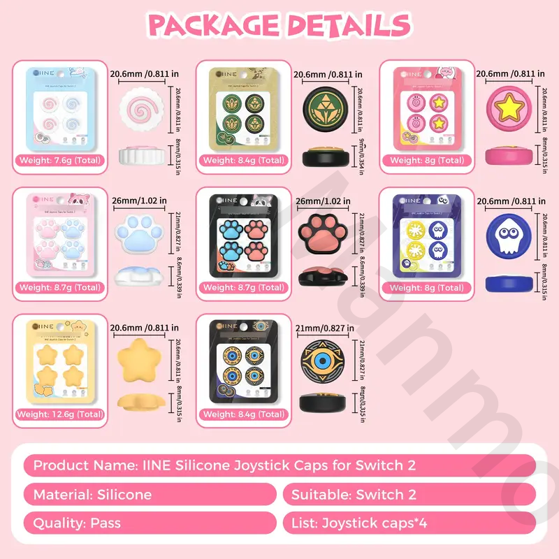 Silicone Joystick Caps for Switch 2/NS2/Switch2,Durable Joypad Thumb ...