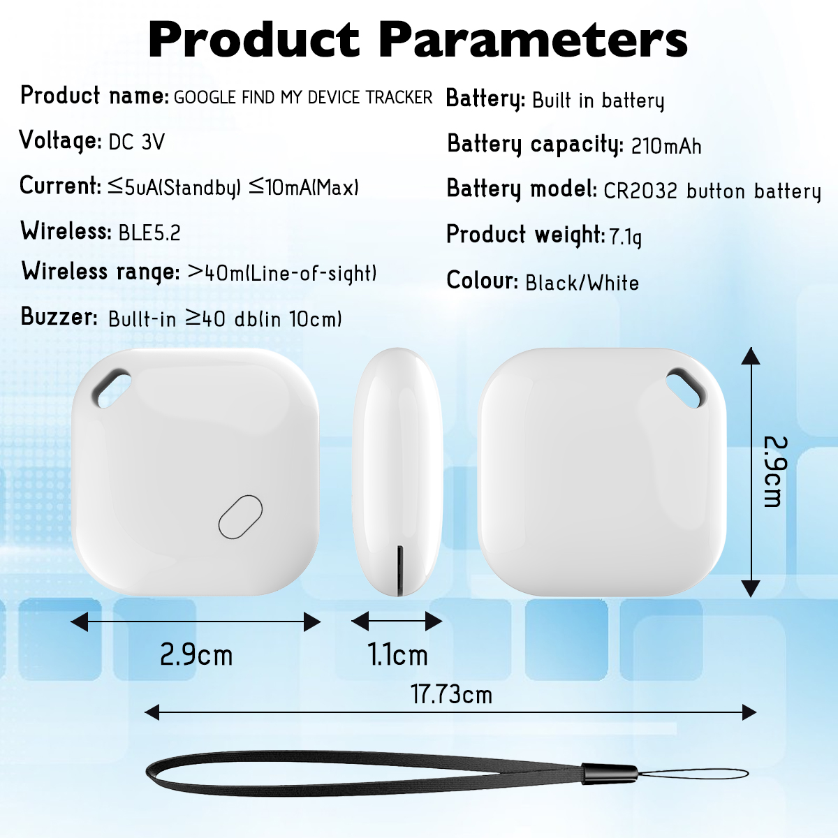 Smart Tag Anti-Loss Tracker for Android Google Certified Key Finder ...